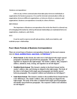 GE5 Business correspondence - Business correspondence refers to any ...
