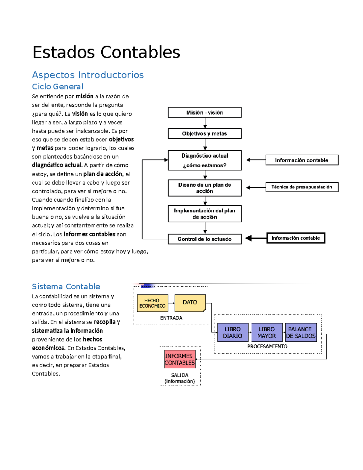 Resumen Estados Contables - Estados Contables Aspectos Introductorios ...