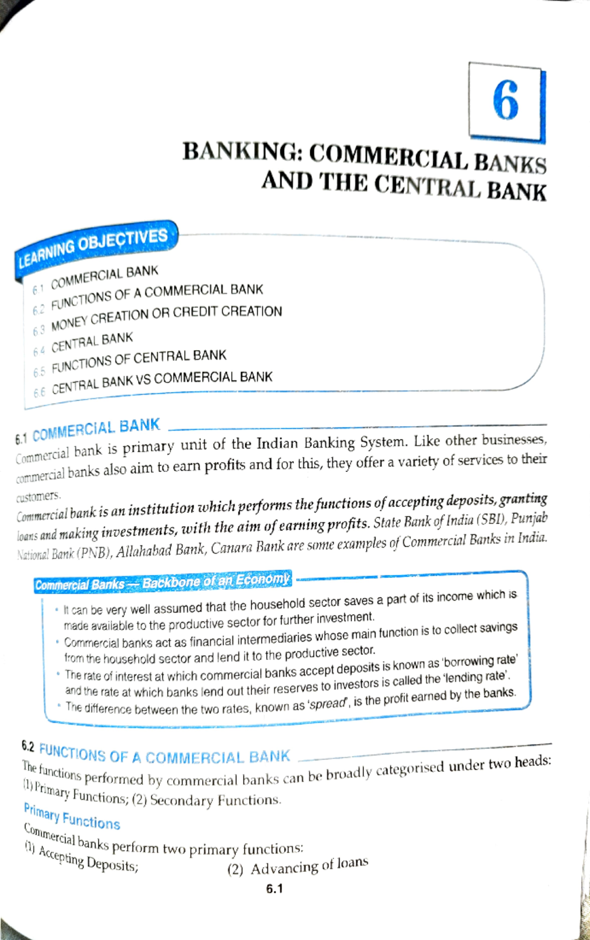 Commercial and reserve bank and credit creation notes SG ...