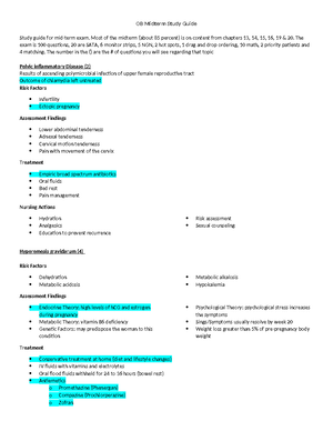 Ch 4 OB - OB notes - Ch 4 Prenatal Care and Adaptations to Pregnancy ...
