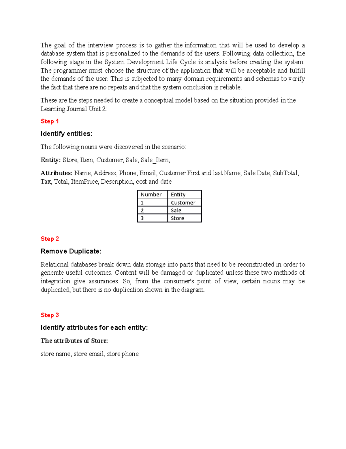 Learning Journal Unit 2 - The goal of the interview process is to ...