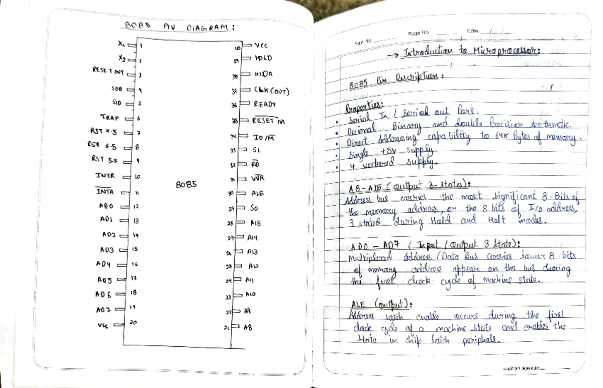 Micro processor file - Teache'sSignature latdh peniphala. amcl machinestate anableg'the the lidt ...