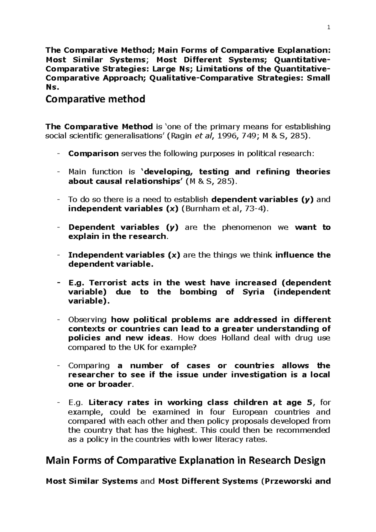 10. Comparative Method - The Comparative Method; Main Forms of ...