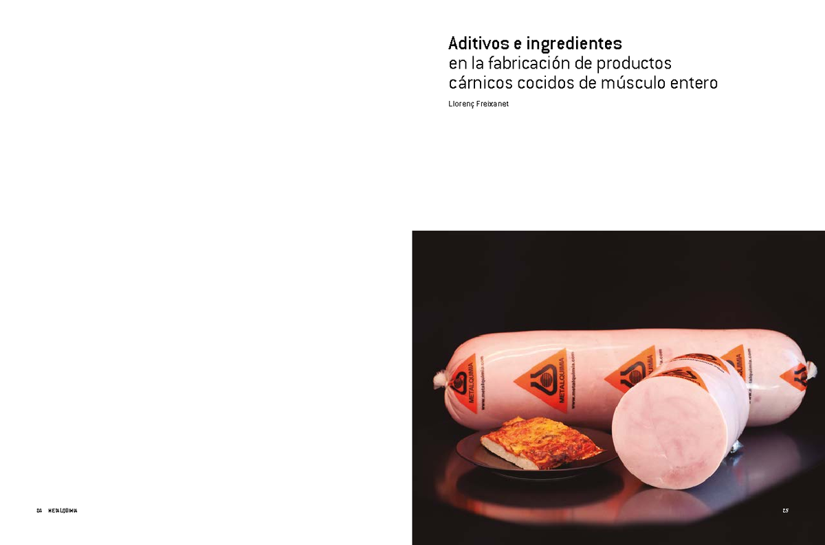 Aditivos e ingredientes en la fabricacion de productos carnicos ...