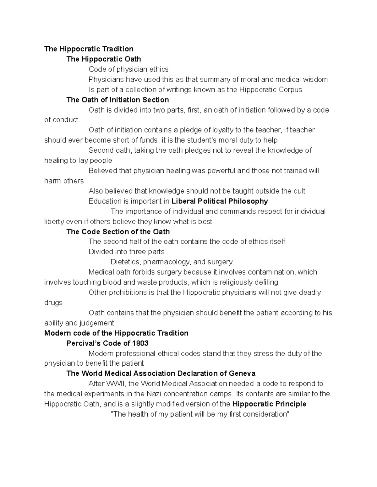 Chapter 2 The Hippocratic Tradition - The Hippocratic Tradition The ...