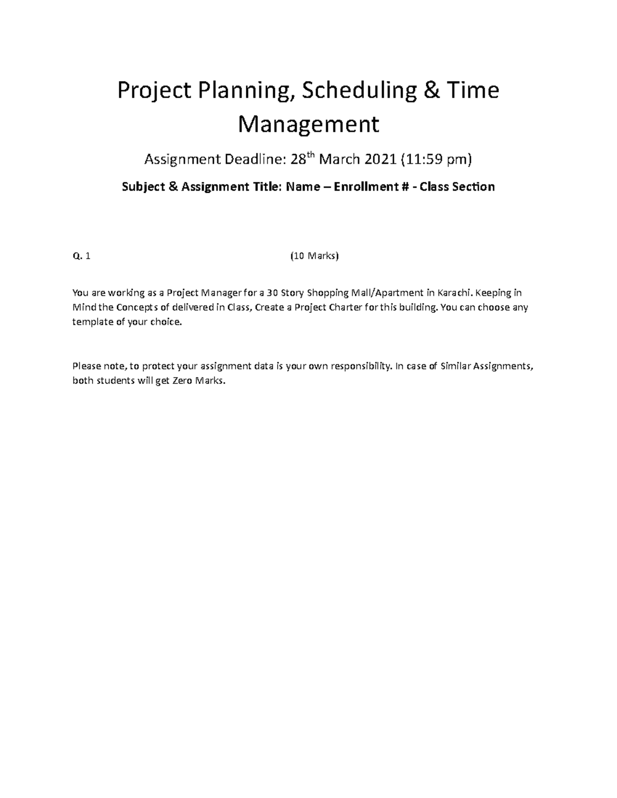 High level requirements - Project Planning, Scheduling & Time ...