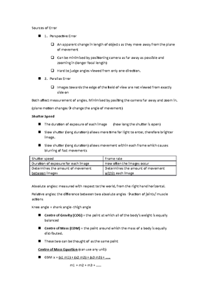 Biomechanical Analysis of Movement (Final Exam) - laptops, phones ...