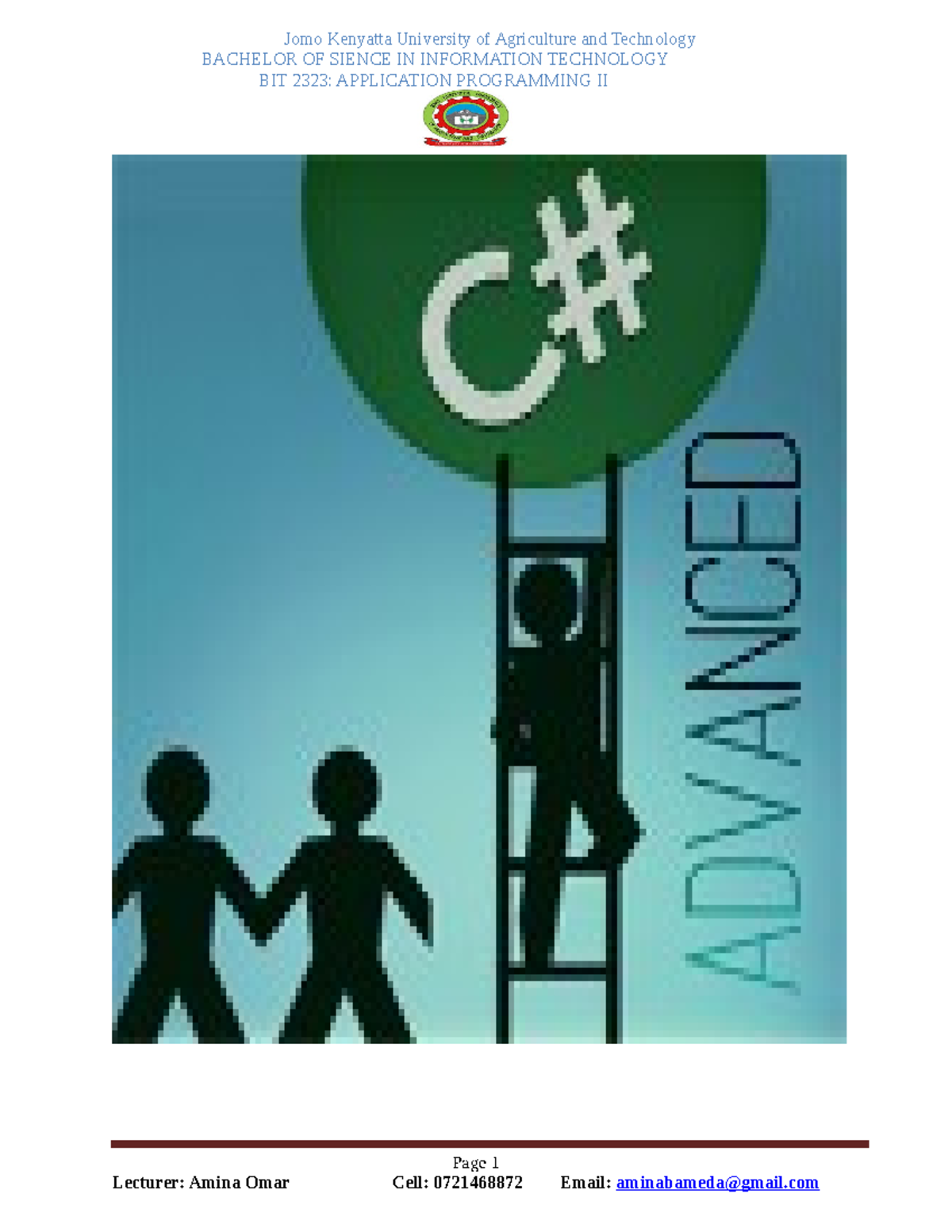 Application Programming II Notes - BACHELOR OF SIENCE IN INFORMATION ...