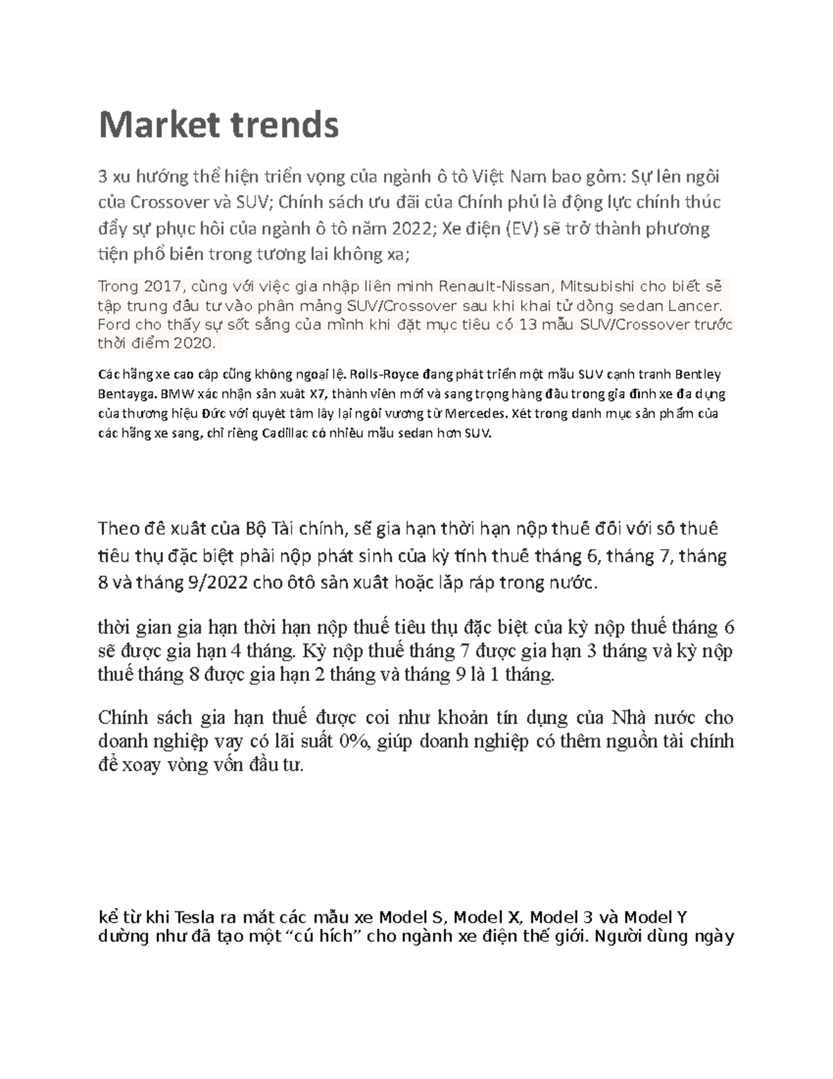 Market - jbghcfxc - Market trends 3 xu h ướng th ể hi n tri n v ng c a ngành ô tô Vi t Nam bao ...