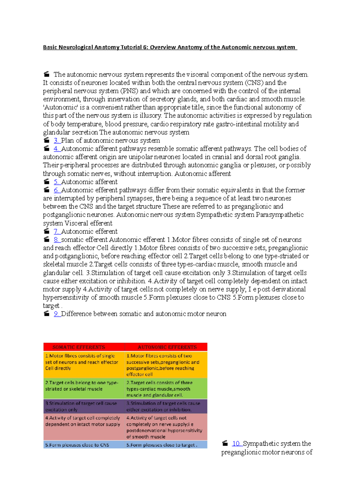 Basic Neurological Anatomy Tutorial 6 - It consists of neurones located ...