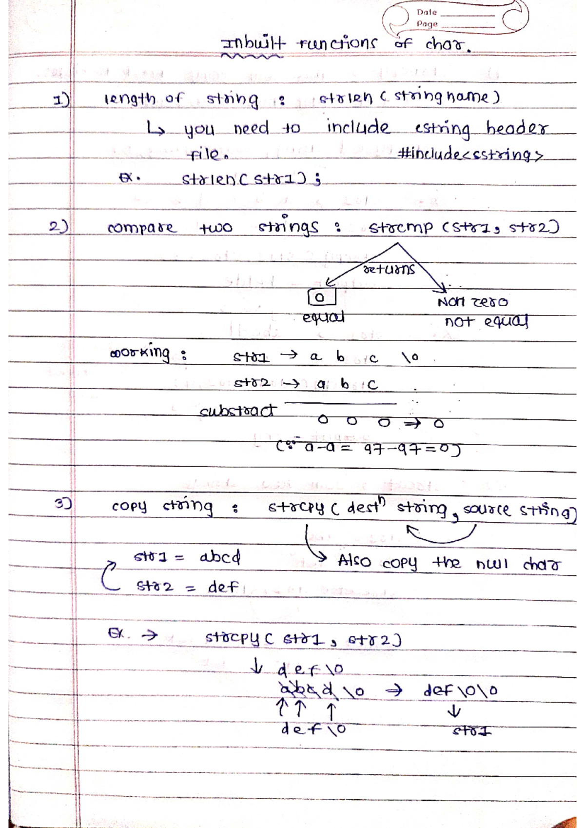 Inbuilt String Functions In C Programming In C Studocu