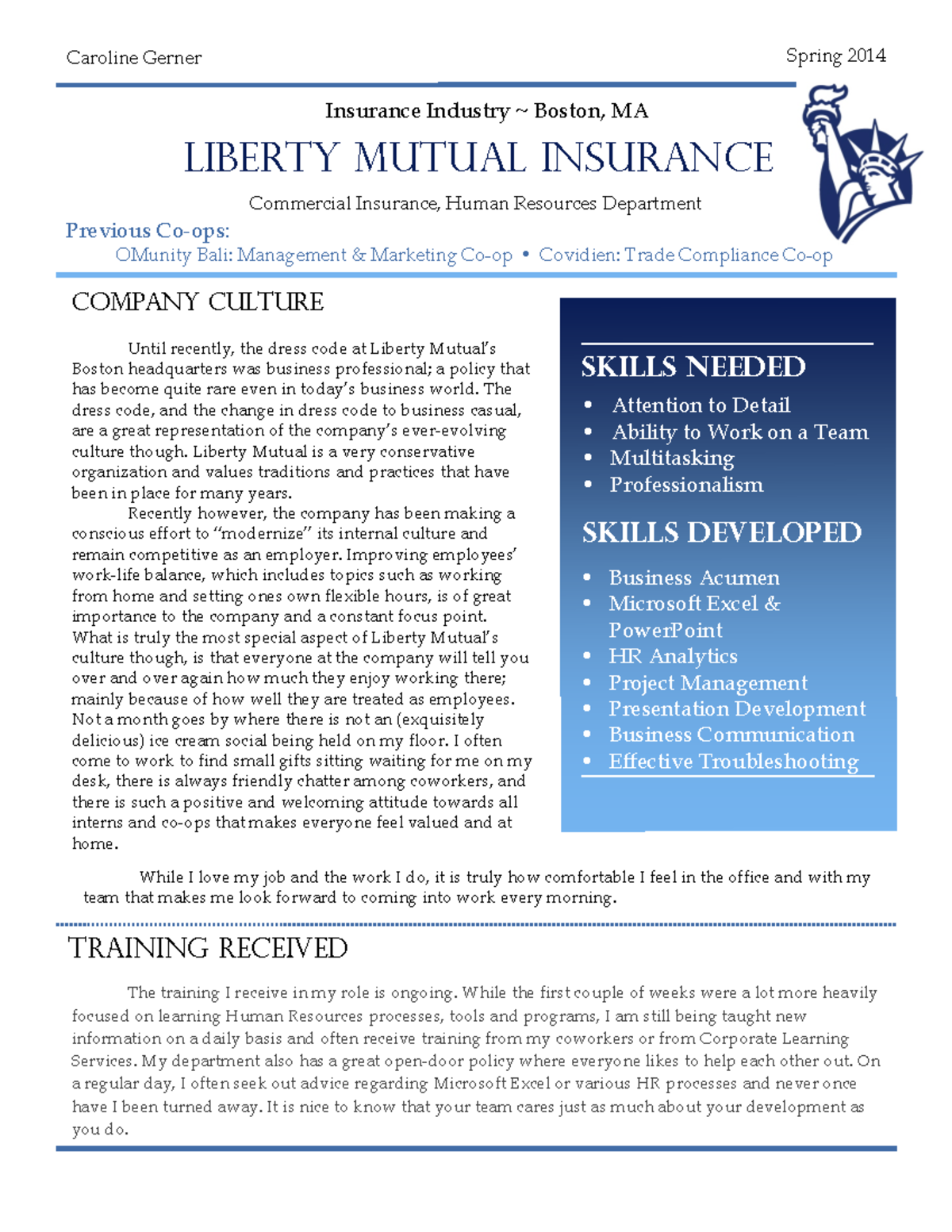 Liberty Mutual HR Sample Brochure - lorem ipsum issue #, date LIBERTY ...