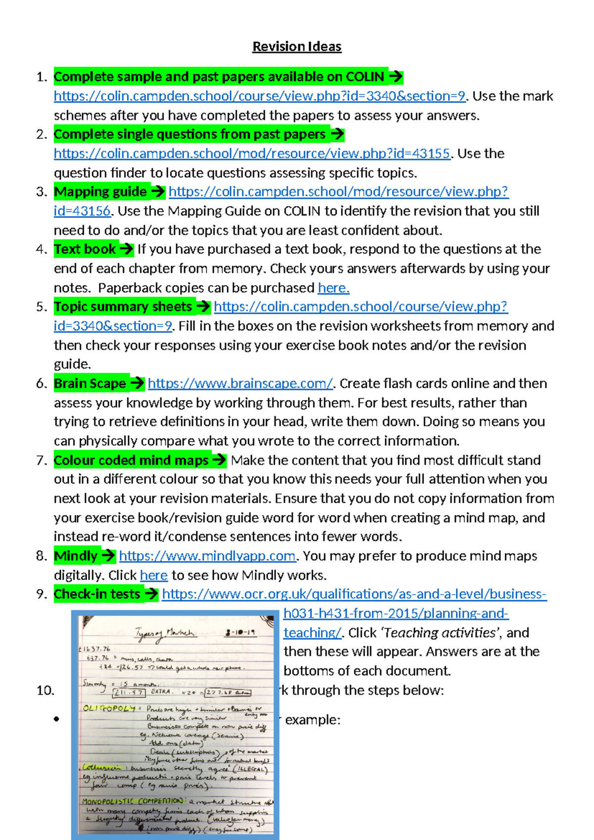 Revision ideas A-Level - Revision Ideas Complete sample and past papers ...