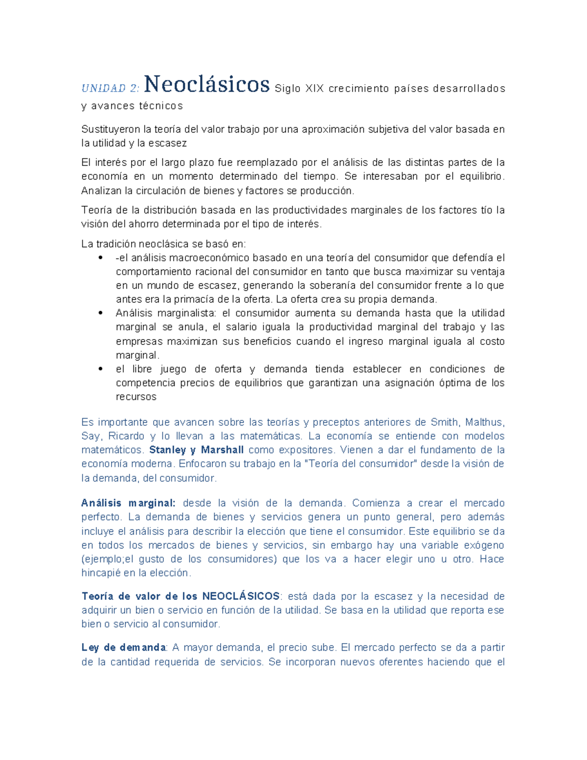 Neoclásicos -................................... - UNIDAD 2 ...