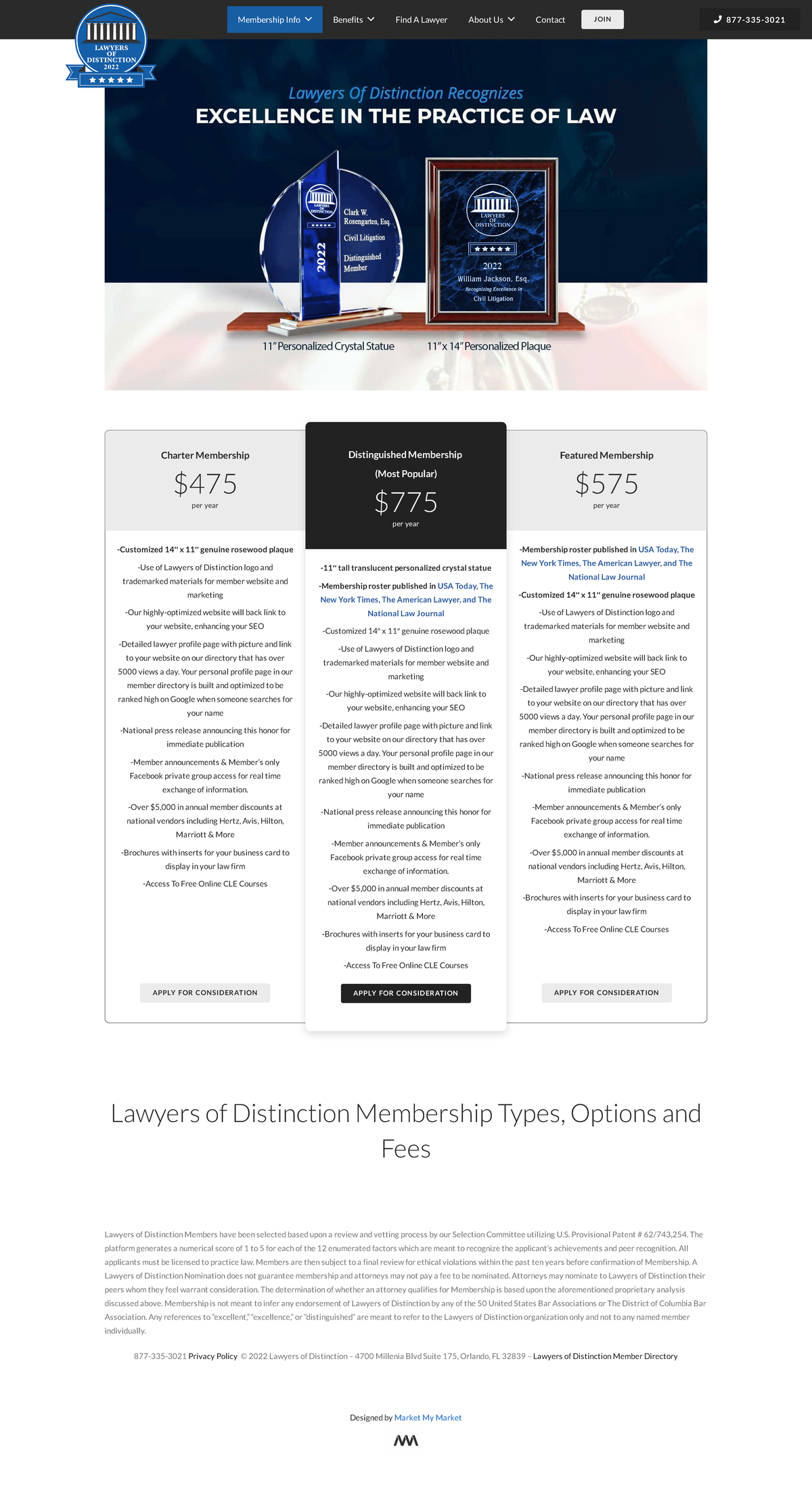 Lawyersofdistinction com membership types - Charter Membership $ per ...