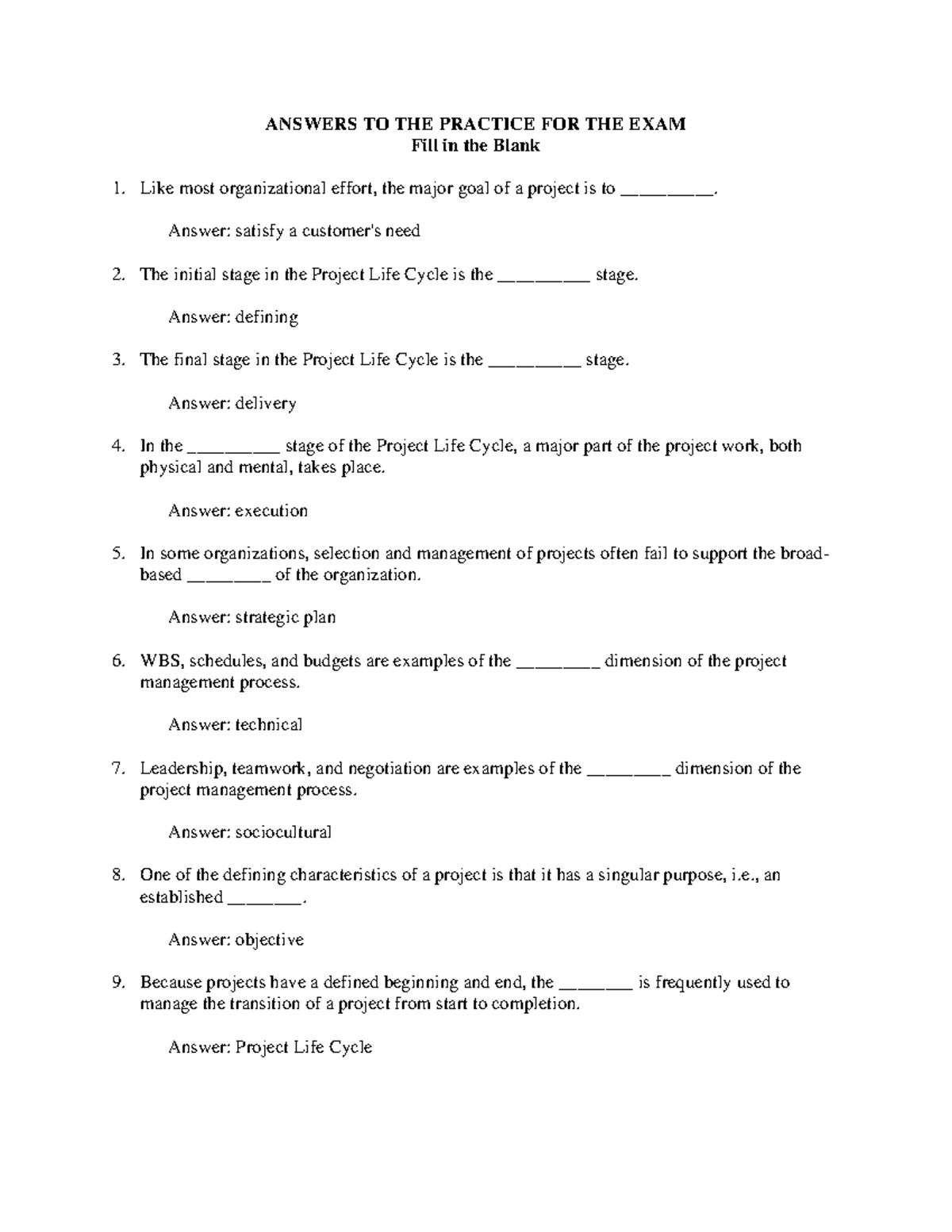 Sample/practice exam 3 March 2020, questions and answers - ANSWERS TO ...