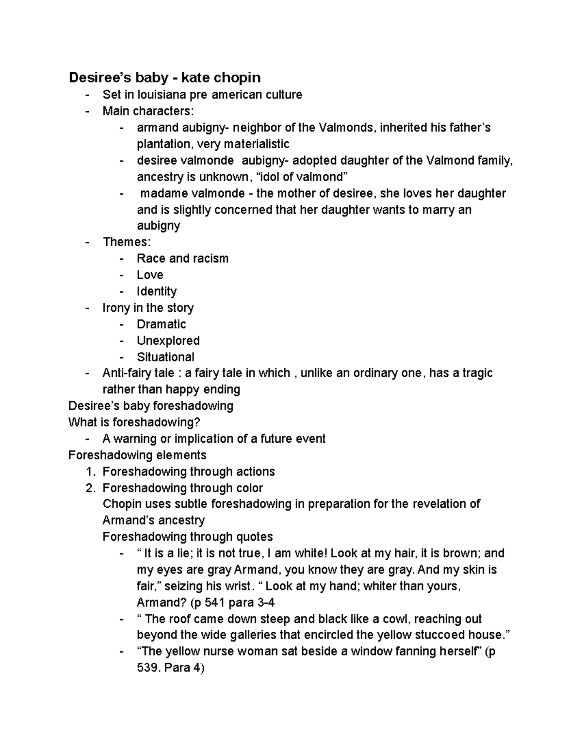 Desiree’s baby - kate chopin - Desiree’s baby - kate chopin Set in ...