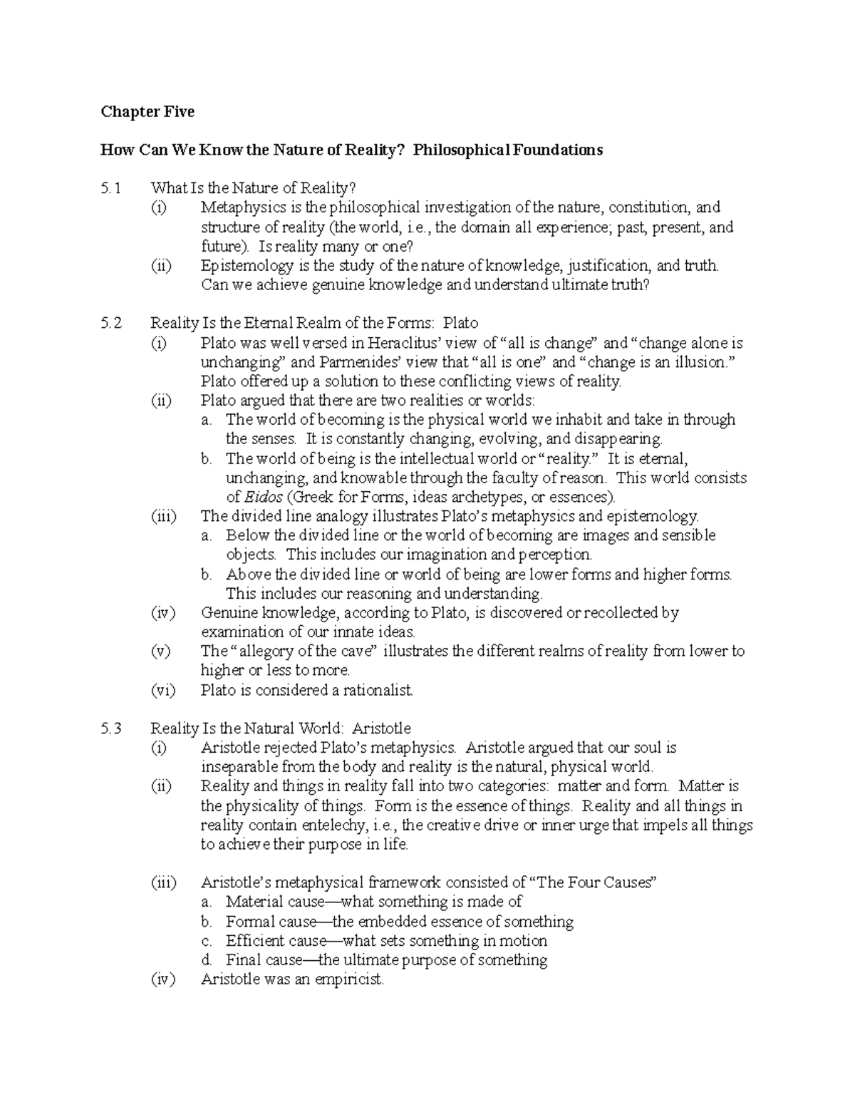 PHIL 110 Chapter 5 Outline and Key Terms(2) - Chapter Five How Can We ...