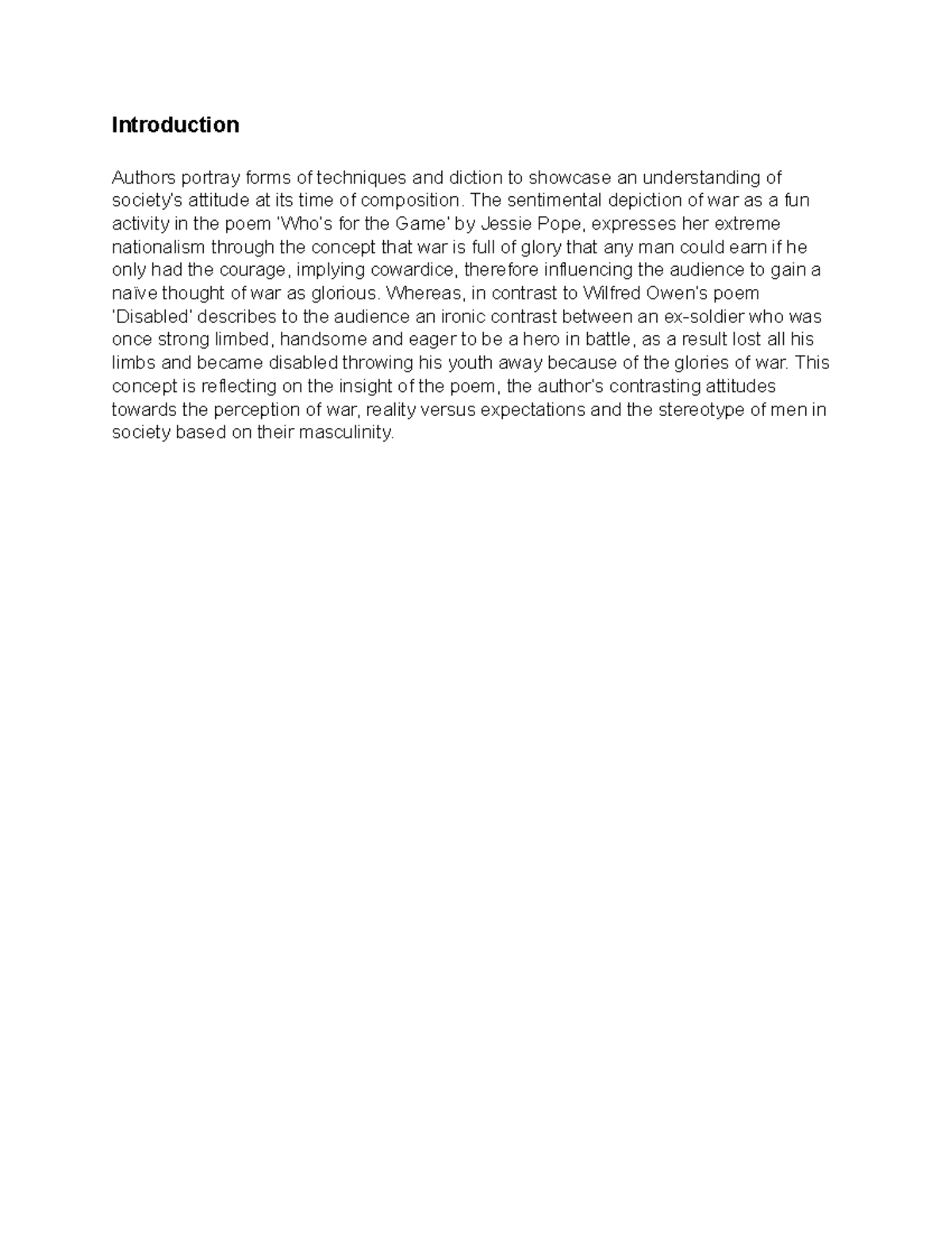 English Homework Tutor JUST Intro - Introduction Authors portray forms ...