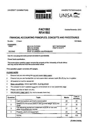 All exercises and solutions 1 - 17 merged - FAC1502 - Unisa - Studocu