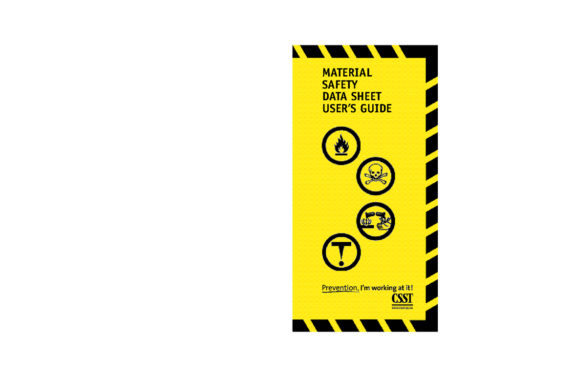 Whmis booklet - MATERIAL SAFETY DATA SHEET USER’S GUIDE MATERIAL SAFETY ...