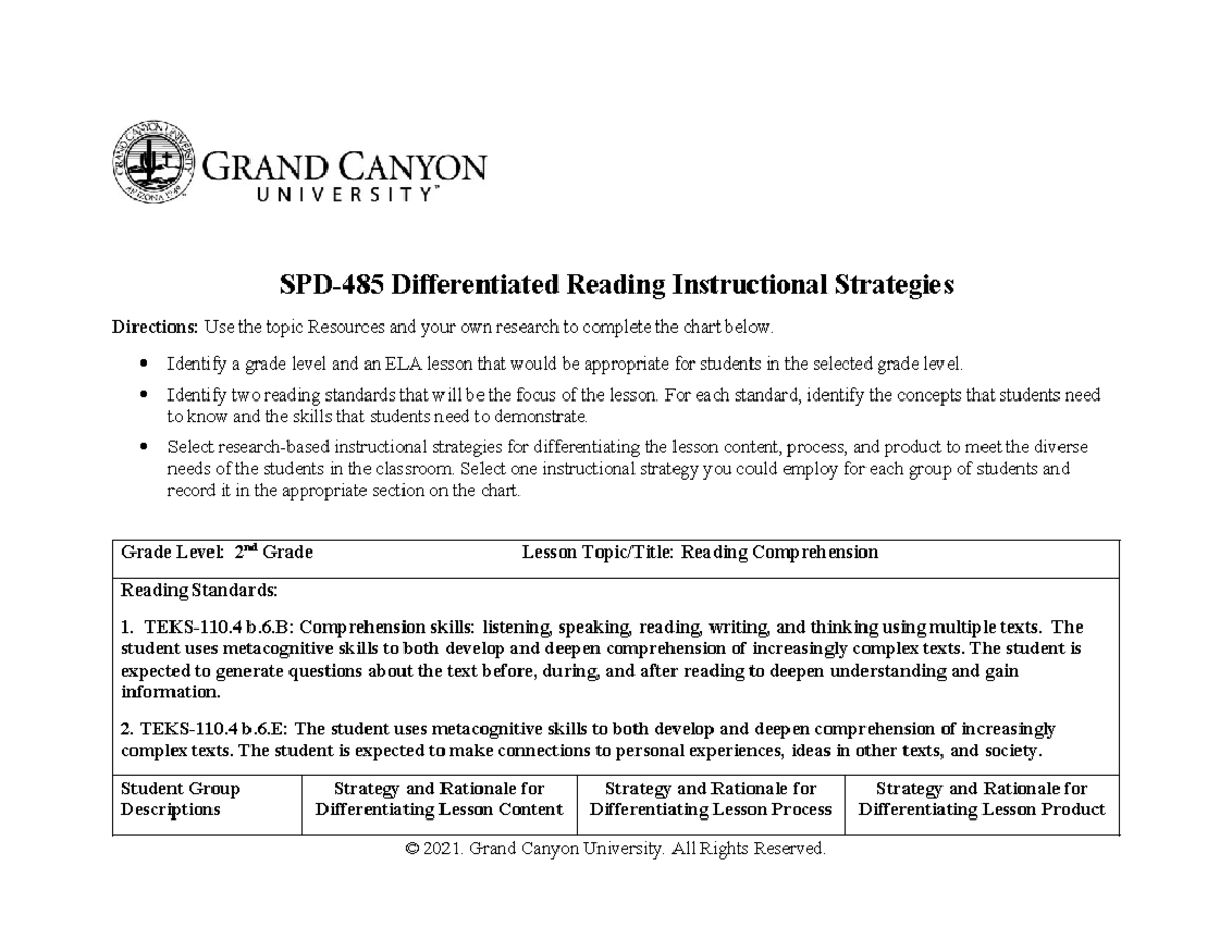 SPD-485 RS T5 SPD 485 Differentiating Reading Instruction Treniqueka Thomas - SPD-485 ...