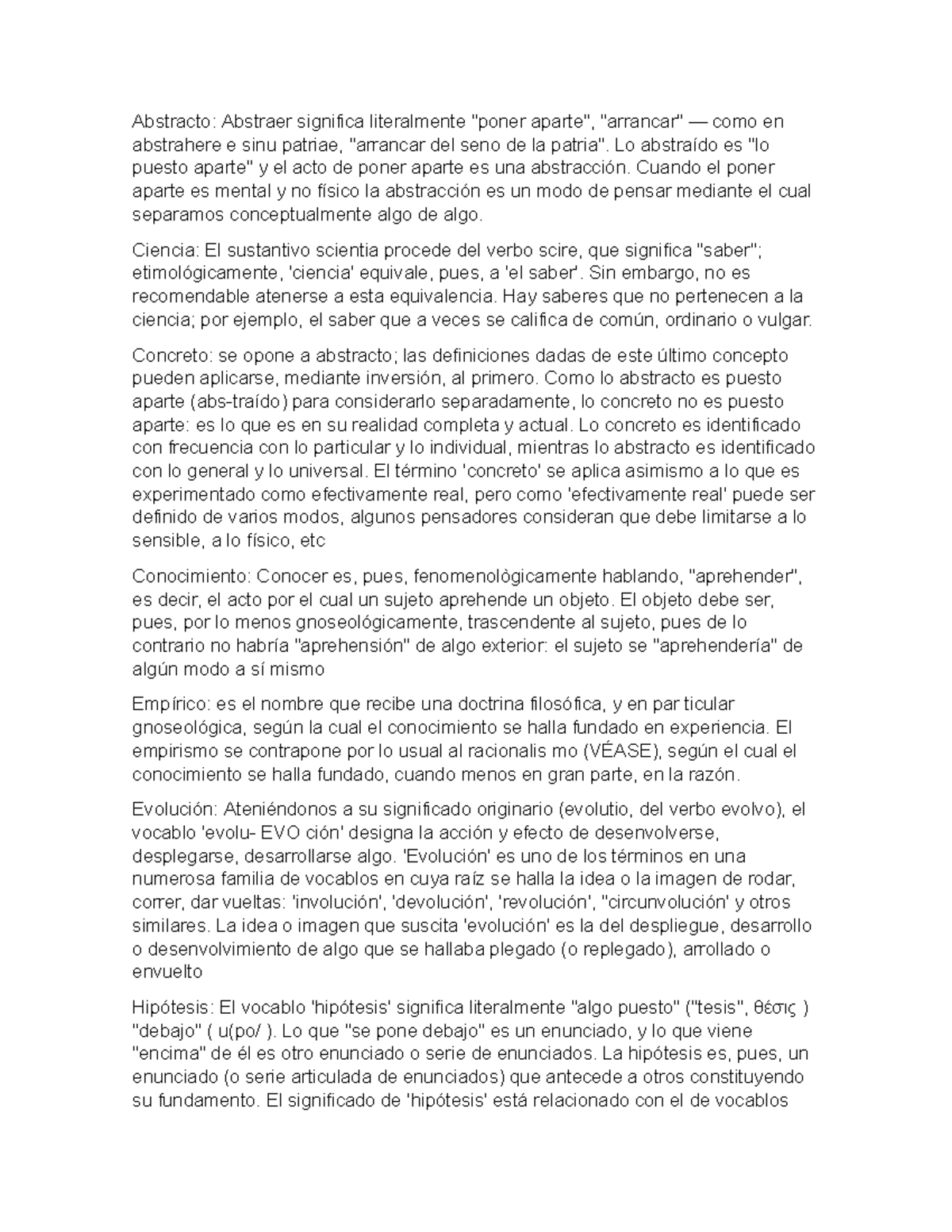 Métodos Conceptos - Abstracto: Abstraer significa literalmente como en ...