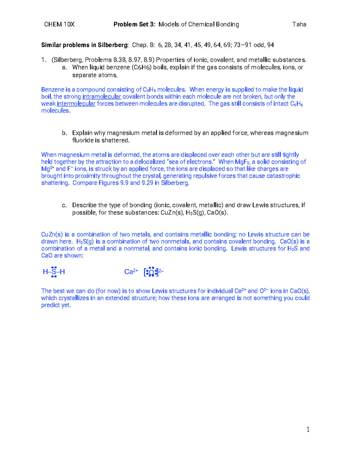 06. Problem Set 3 Solutions - Similar problems in Silberberg: Chap. 8: 6, 28, 34, 41, 45, 49, 64 ...