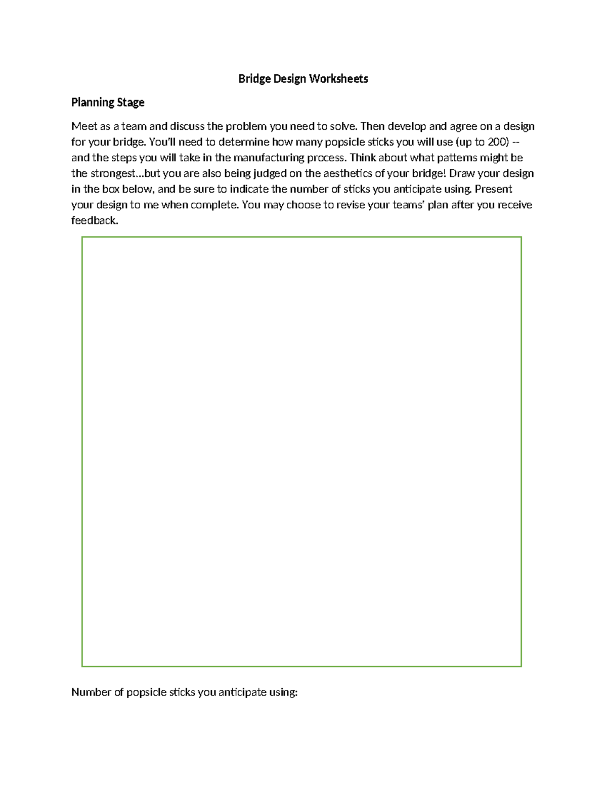 Bridge Worksheets - Worksheet help for bridegs - Bridge Design ...
