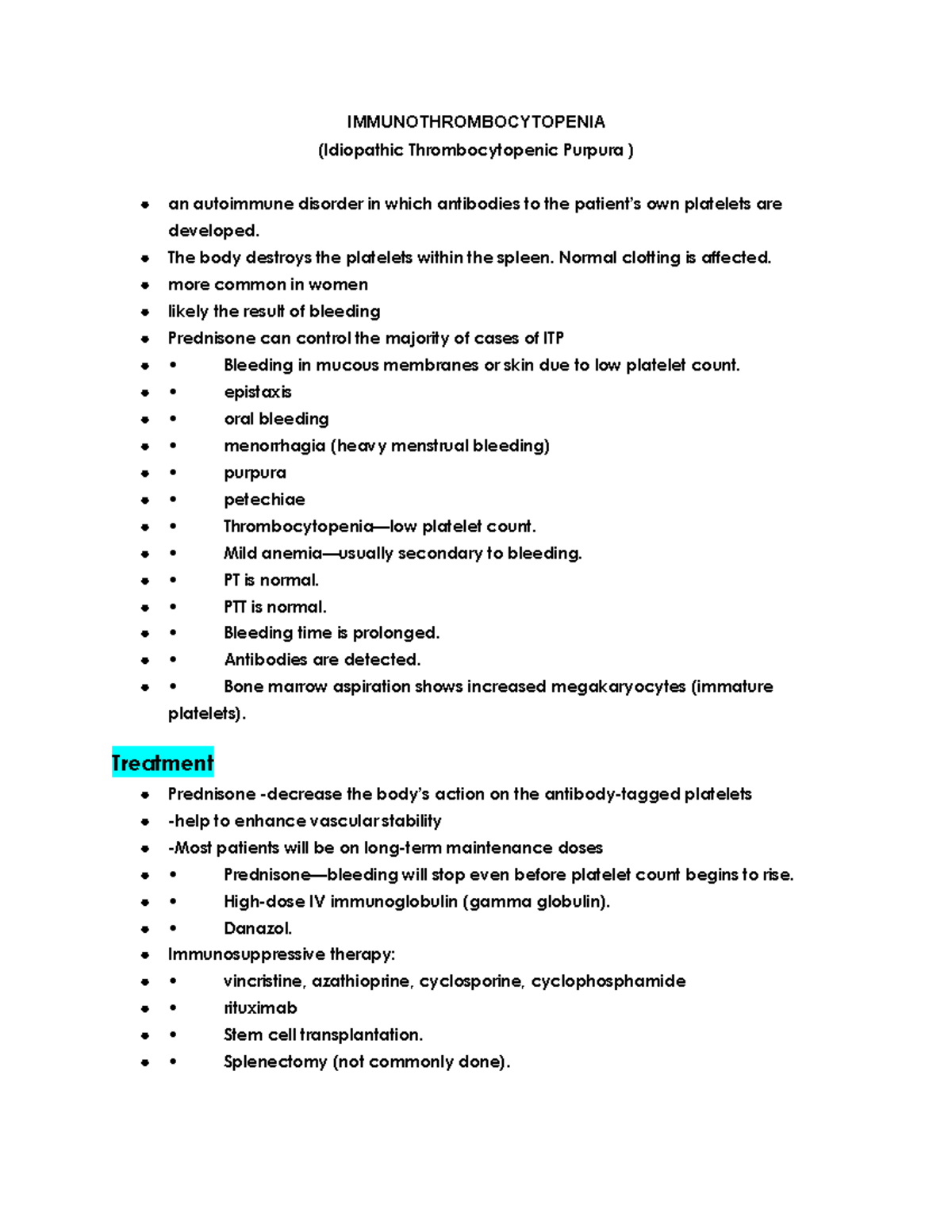 ITP-Leukemia - Leukemia - IMMUNOTHROMBOCYTOPENIA (Idiopathic ...