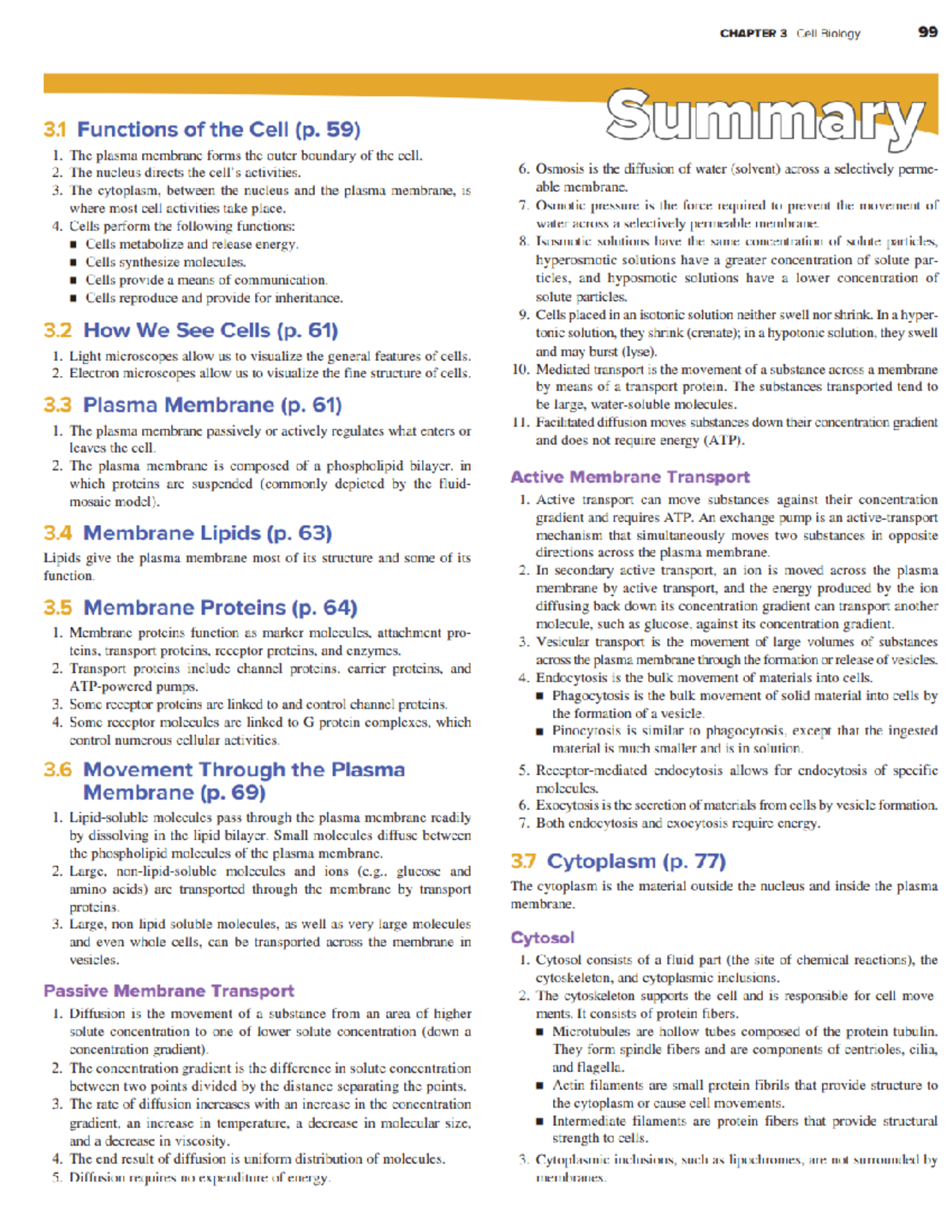 Cell reviewer summary - Bachelor of Science in Nursing - Studocu