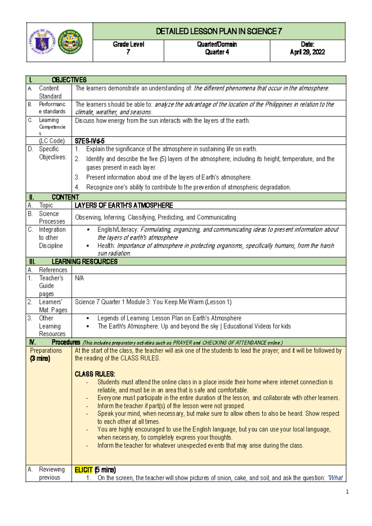 Semi-detailed-lesson-plan-in-science-7-layers-of-the-atmosphere ...