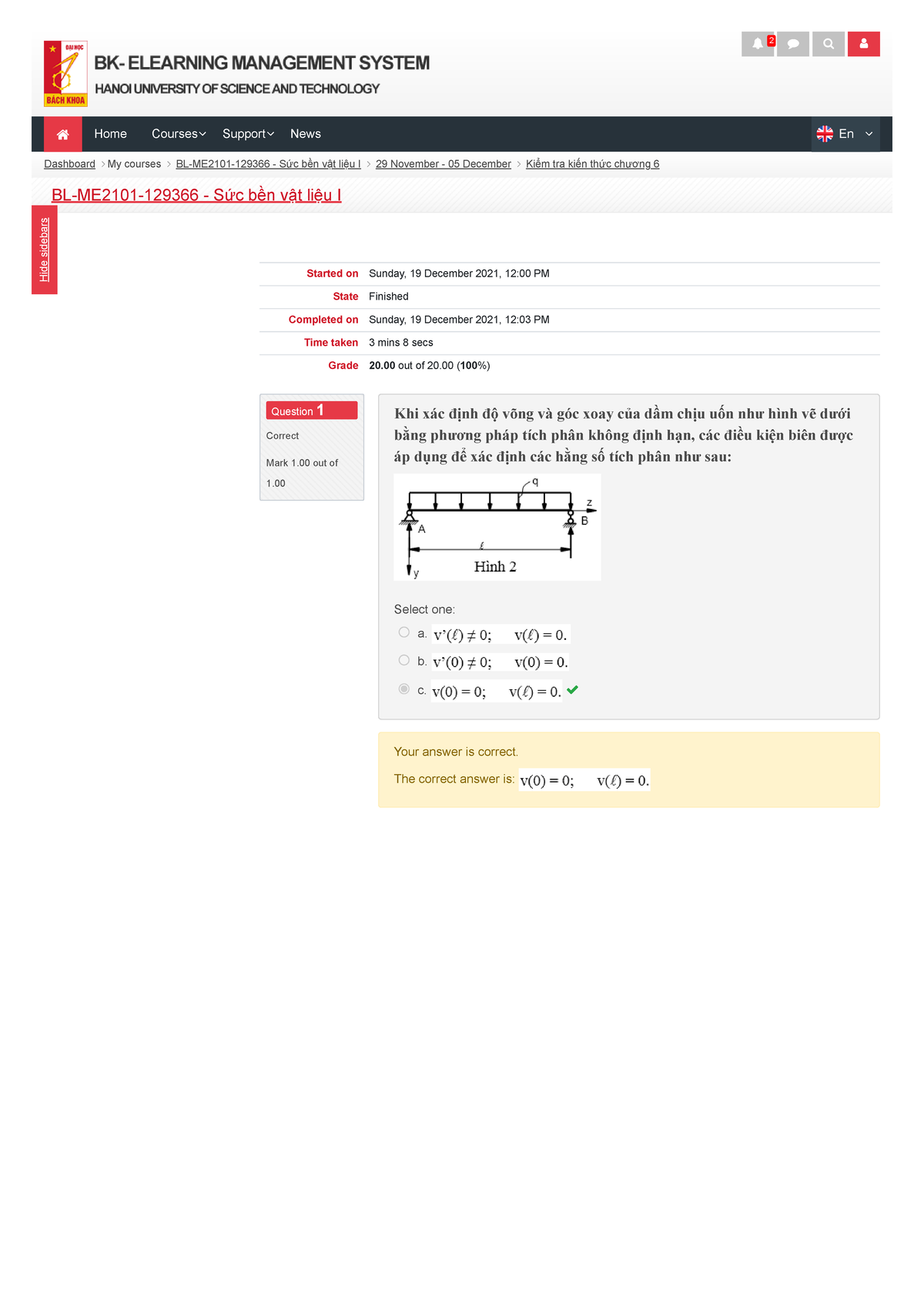 Kiểm tra kiến thức chương 6 Attempt review - Home Courses Support News ...