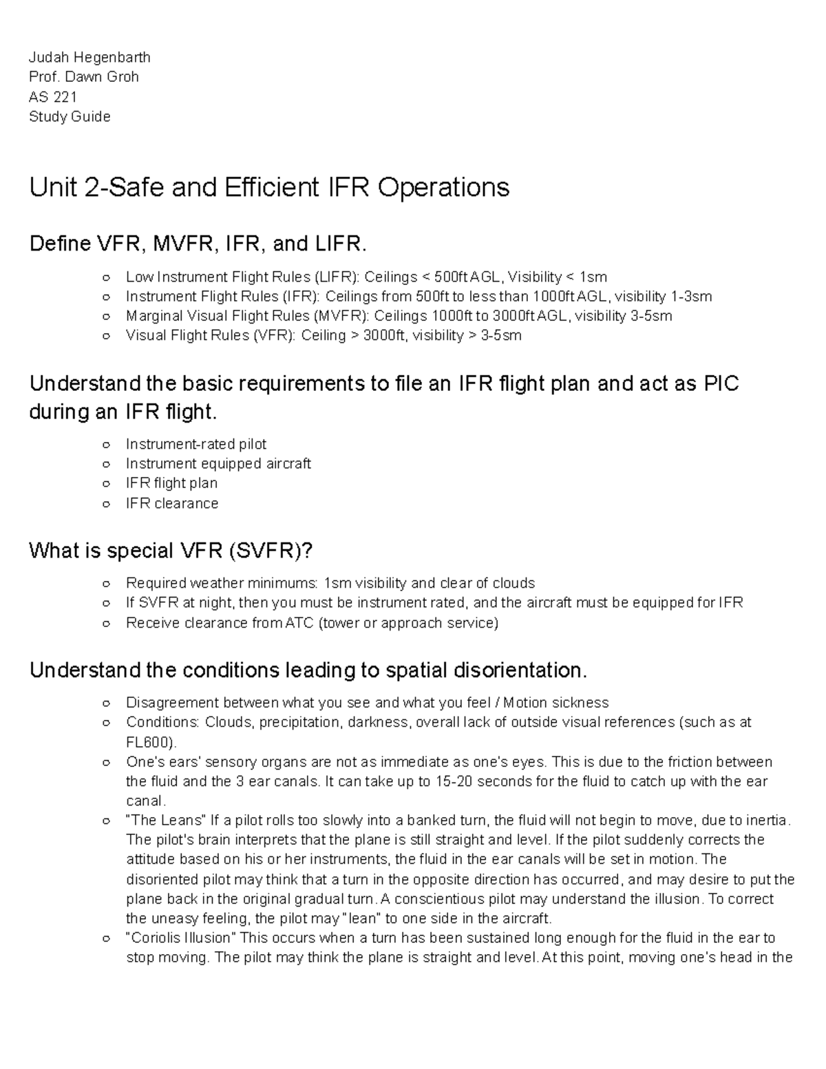 AS 221 Living Study Guide - Judah Hegenbarth Prof. Dawn Groh AS 221 ...