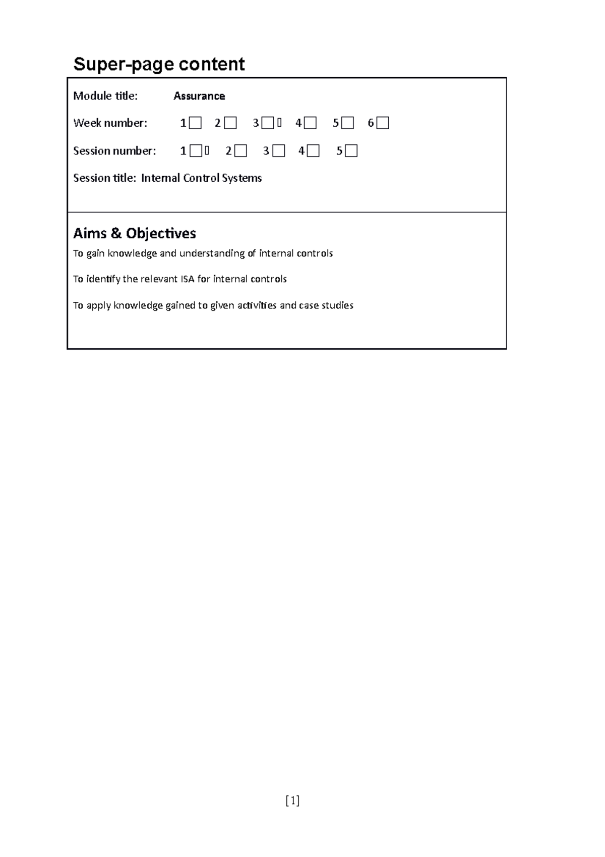 Internal Control Systems We Will See That It Is The Responsibility Of