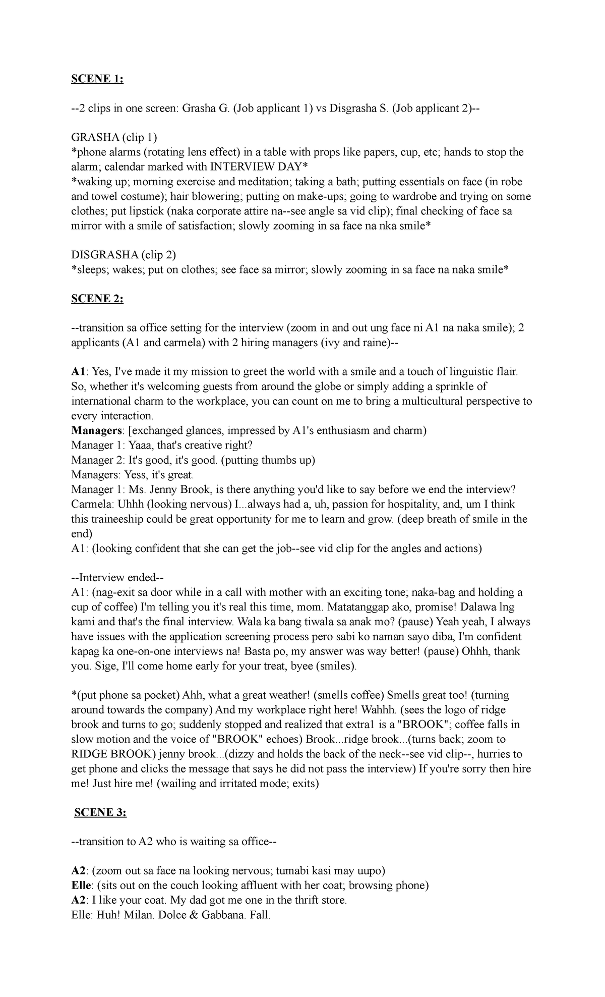 Governance script - helpful - SCENE 1: -2 clips in one screen: Grasha G ...