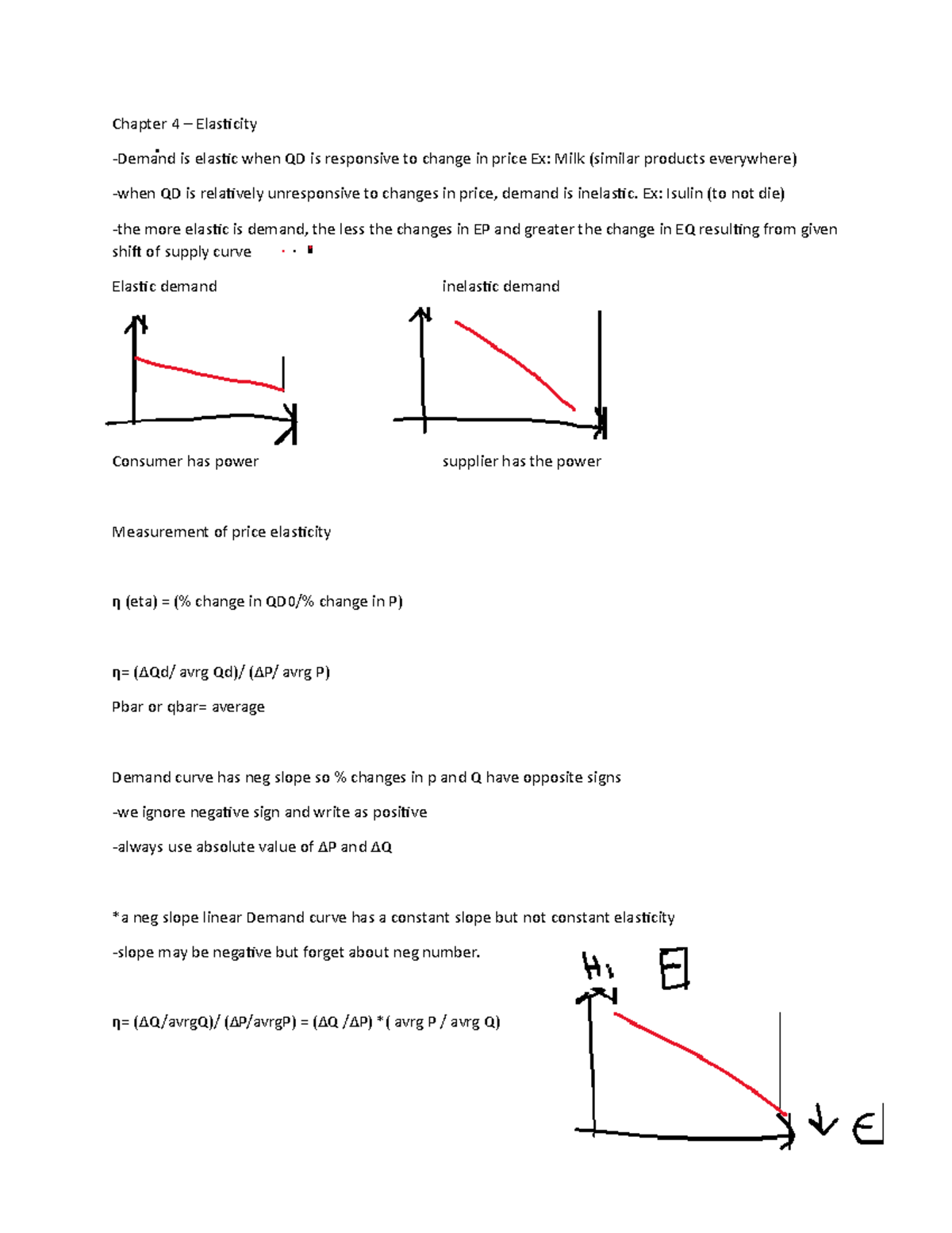 Chapter 4 - micro - Chapter 4 – Elasticity-Demand is elastic when QD is responsive to change in ...