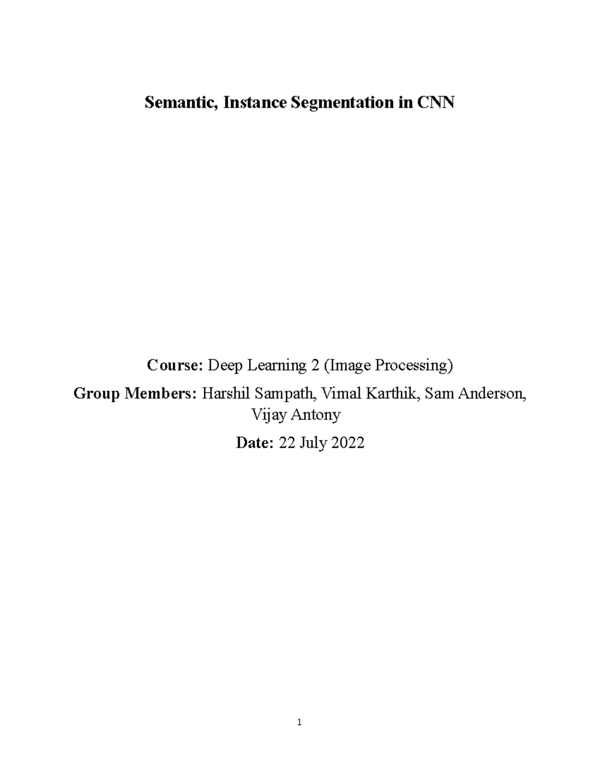 Types of segmentation - Deep learning Group Assignment - Semantic, Instance Segmentation in CNN ...