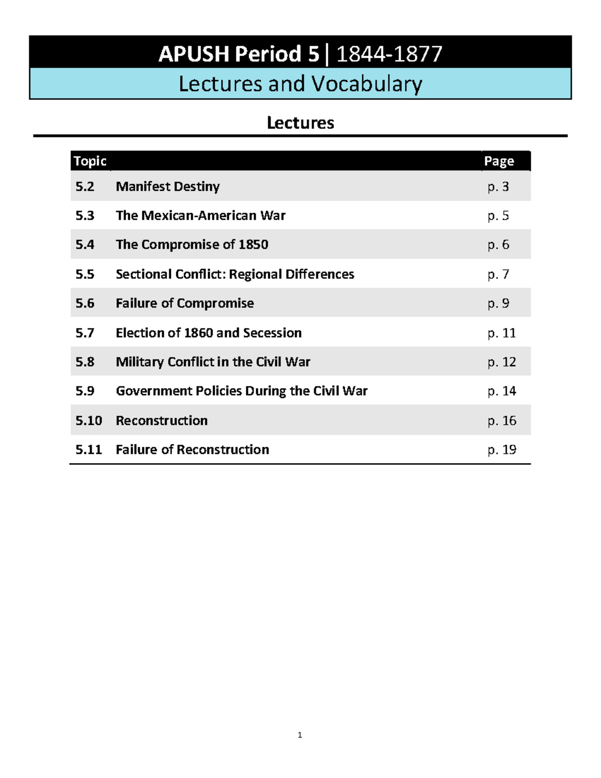 Unit 5 Notes ALL - qwfwfjwf - Lectures and Vocabulary Lectures APUSH ...