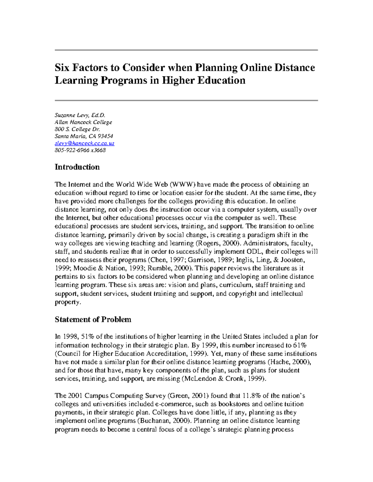 10.1.1 - .................. - Six Factors to Consider when Planning ...