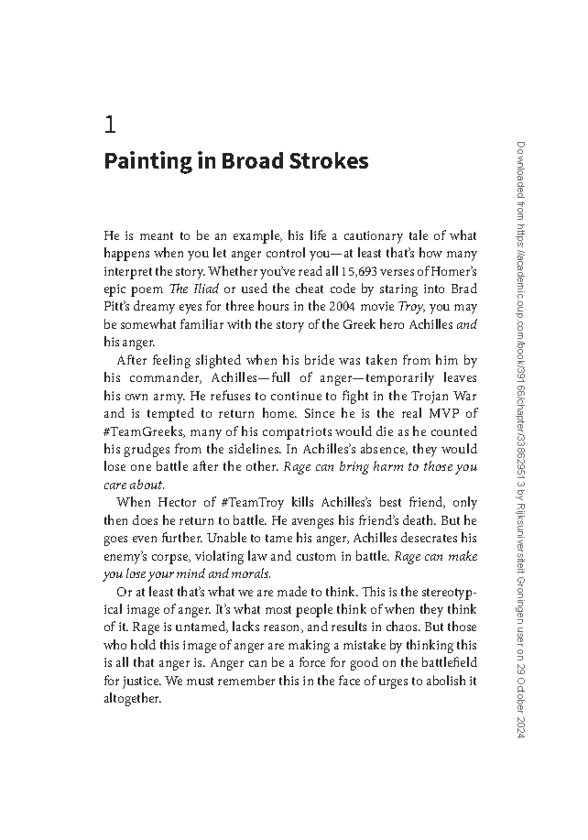 The Case for Rage C1 - excellent - 1 Painting in Broad Strokes He is ...