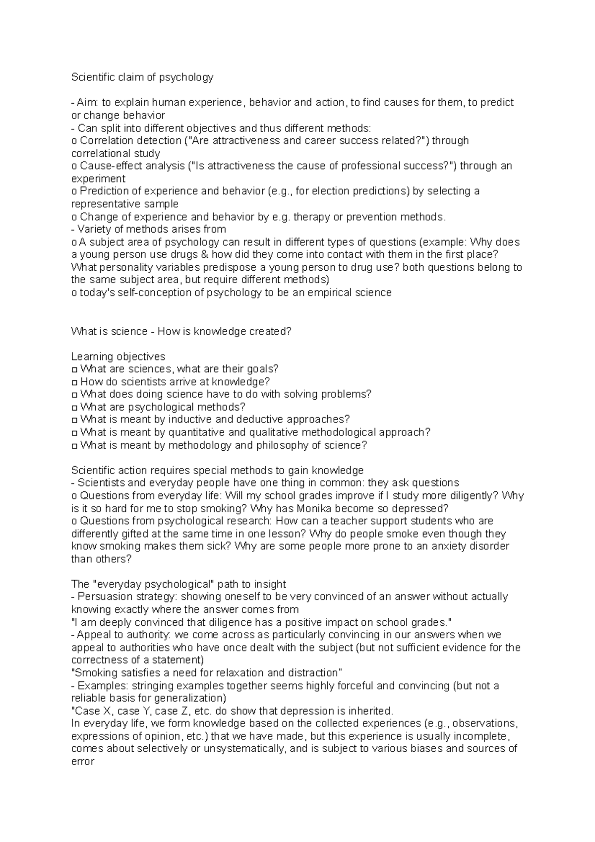 Scientific claim of psychology - , for election predictions) by ...