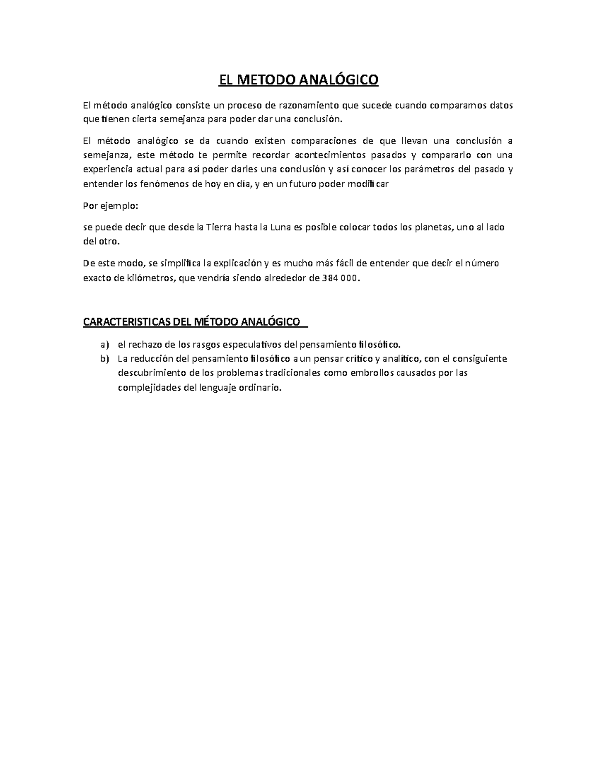 EL Metodo Analógico - DSSSS - EL METODO ANALÓGICO El método analógico ...