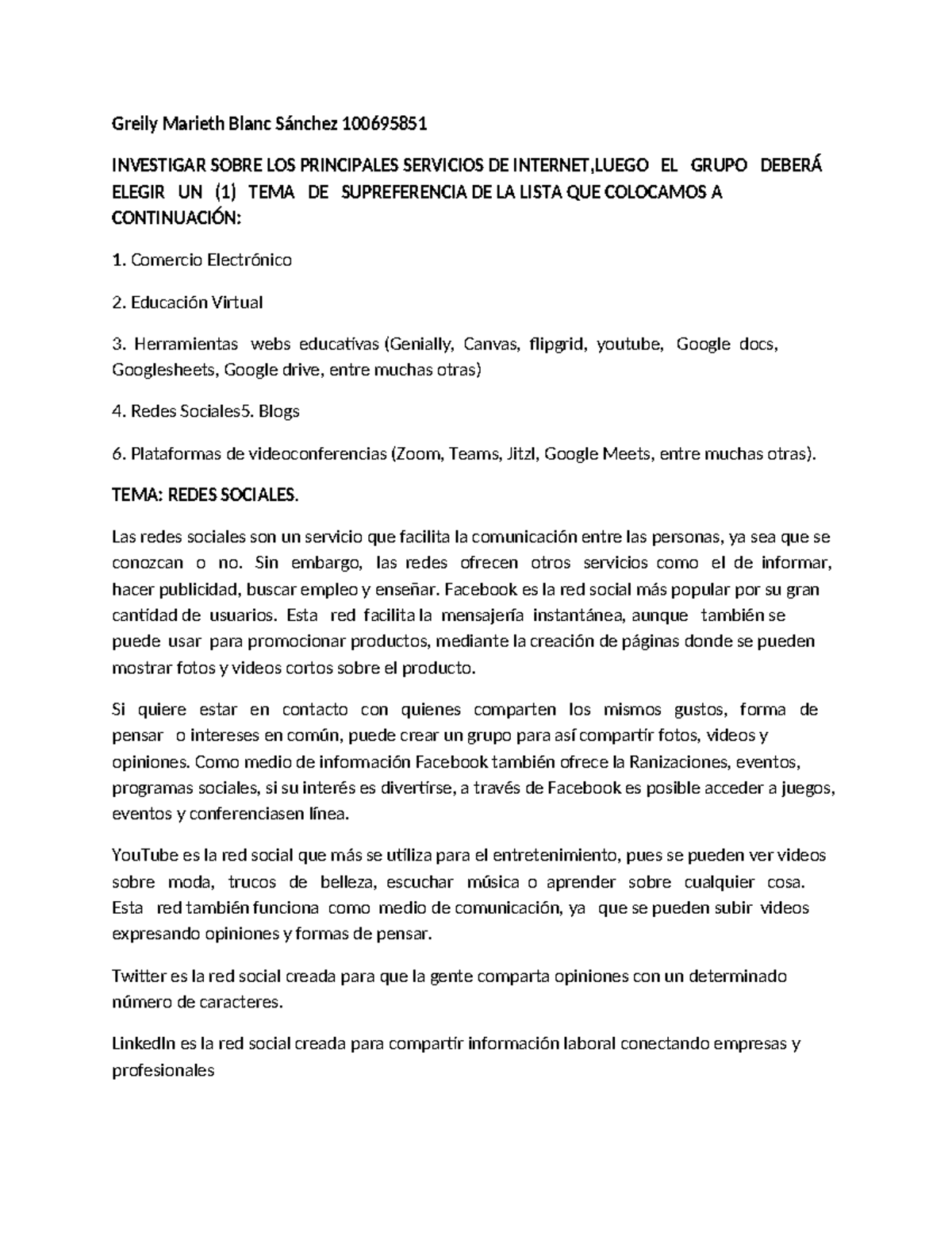 Investigar Sobre LOS Principales Servicios DE Internet - Greily Marieth ...