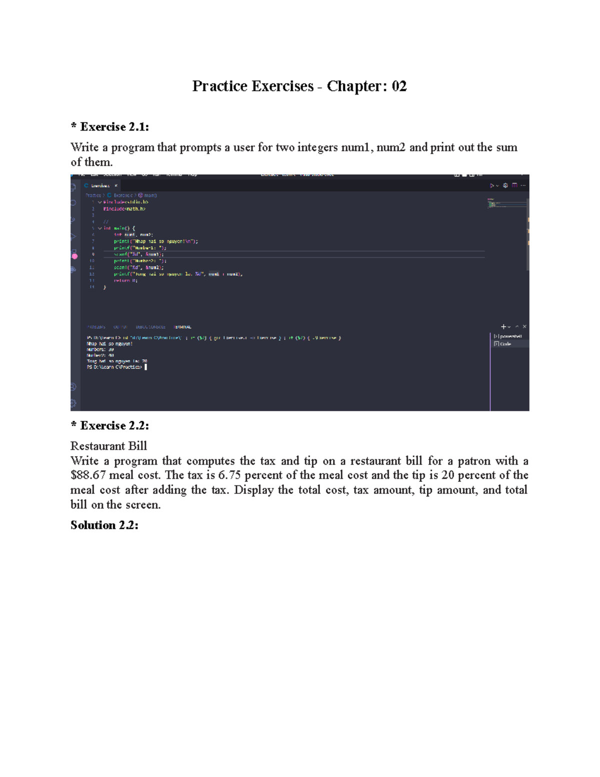 Chapter 2 Exercises - hdd - Practice Exercises - Chapter: 02 Exercise 2 ...