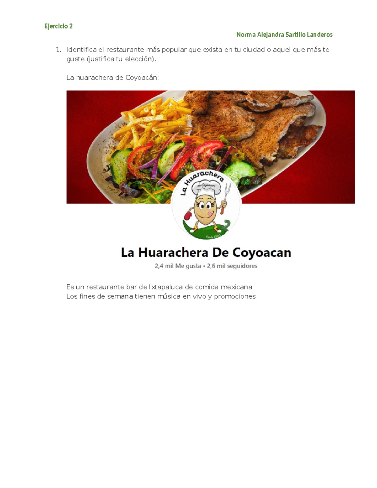 Ejercicio 2. Modelos de negocio y cadena de valor - Ejercicio 2 Norma ...