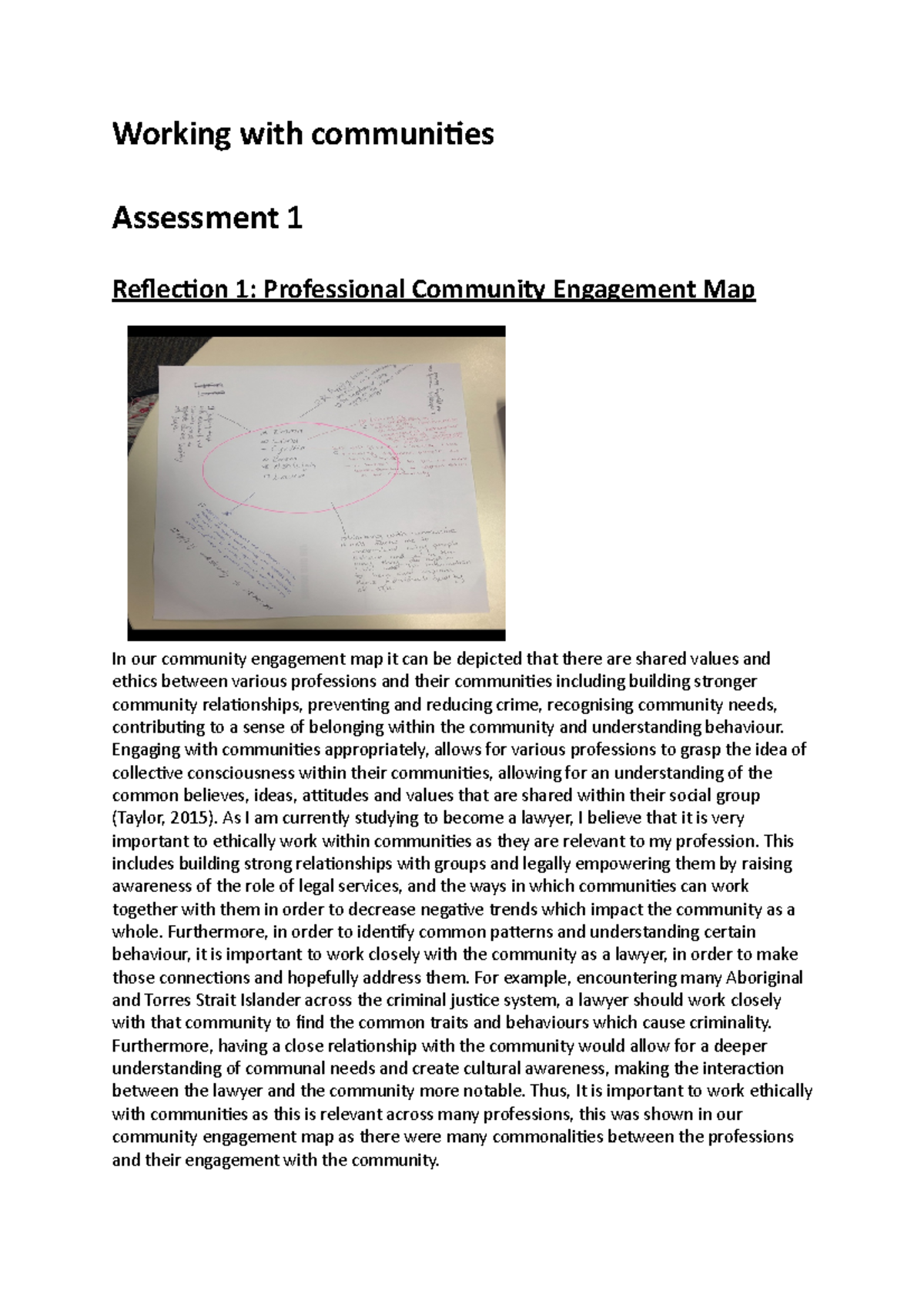 Asessment 1 Working with Communities - Working with communities ...