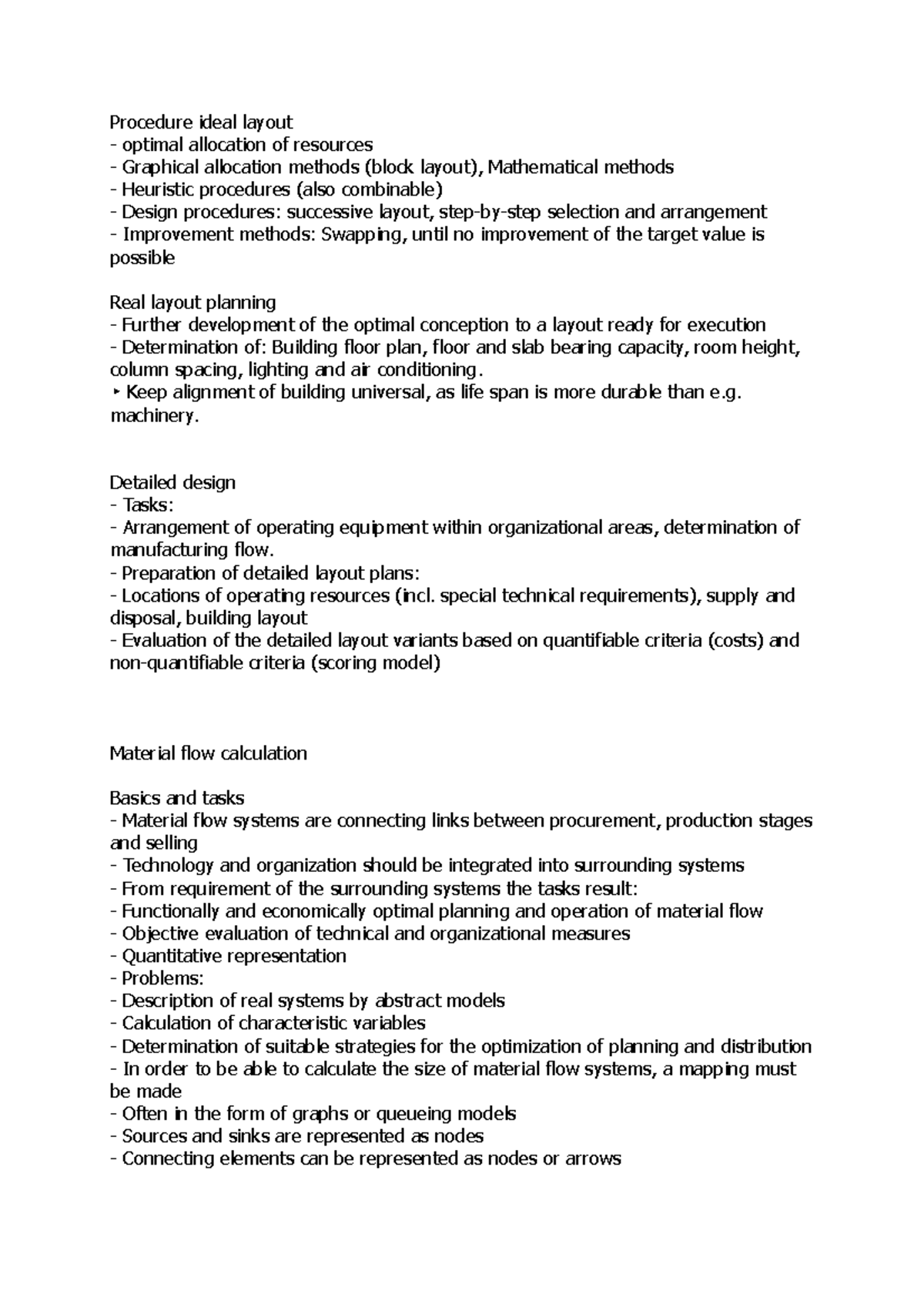 Procedure ideal layout - Procedure ideal layout optimal allocation of ...