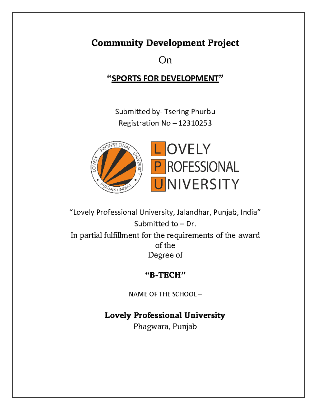 CDP - its my CDP project of 2024 year - Community Development Project ...