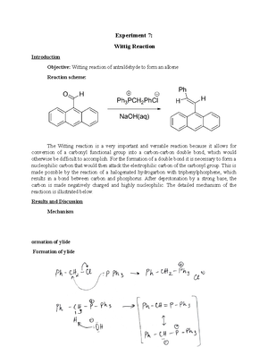 Lab Report 1 - Ether Synthesis - Experiment 1: Ether Synthesis ...